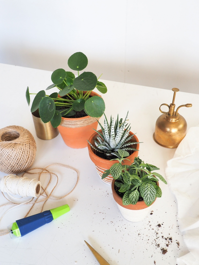 DIY : des cache-pots customisés avec de la corde - Lili in wonderland